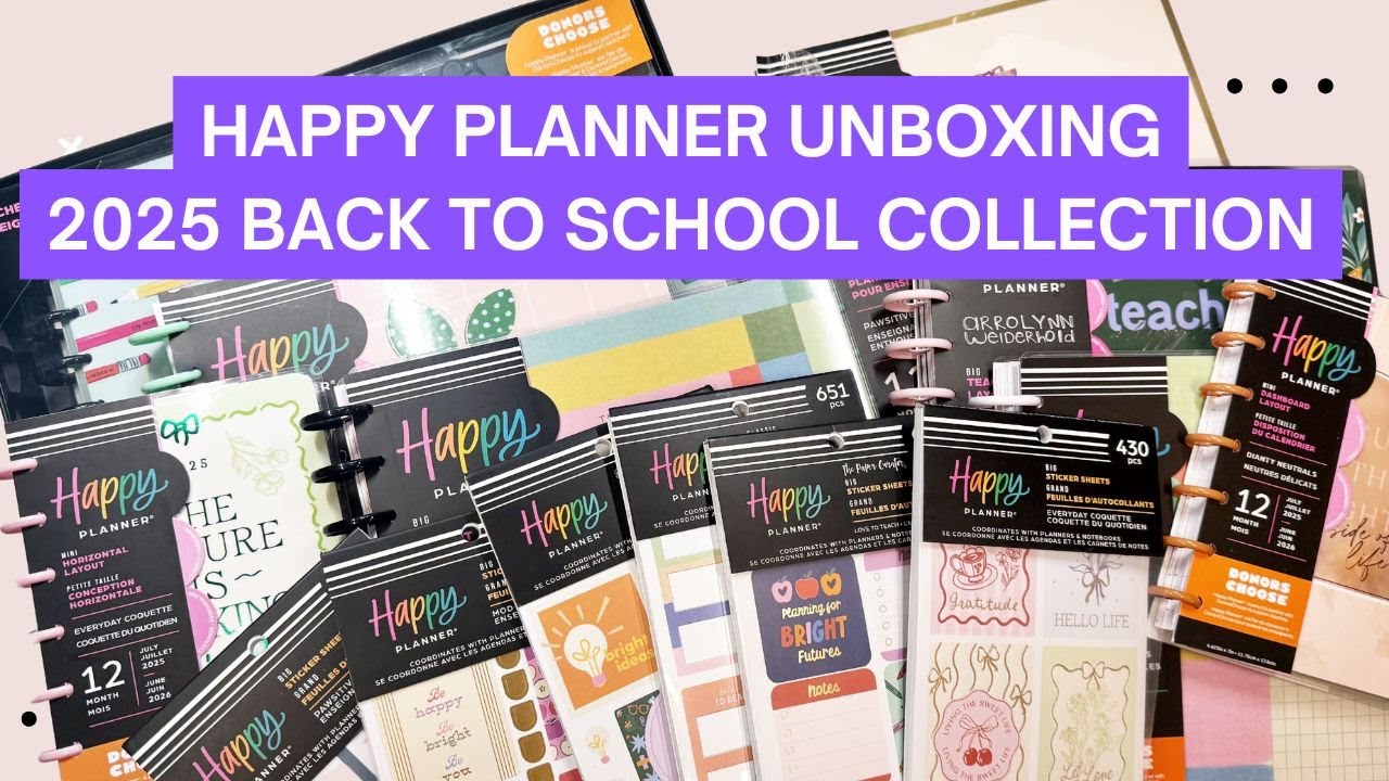 Happy Planner Unboxing | NEW 2025 Back To School Collection - YouTube