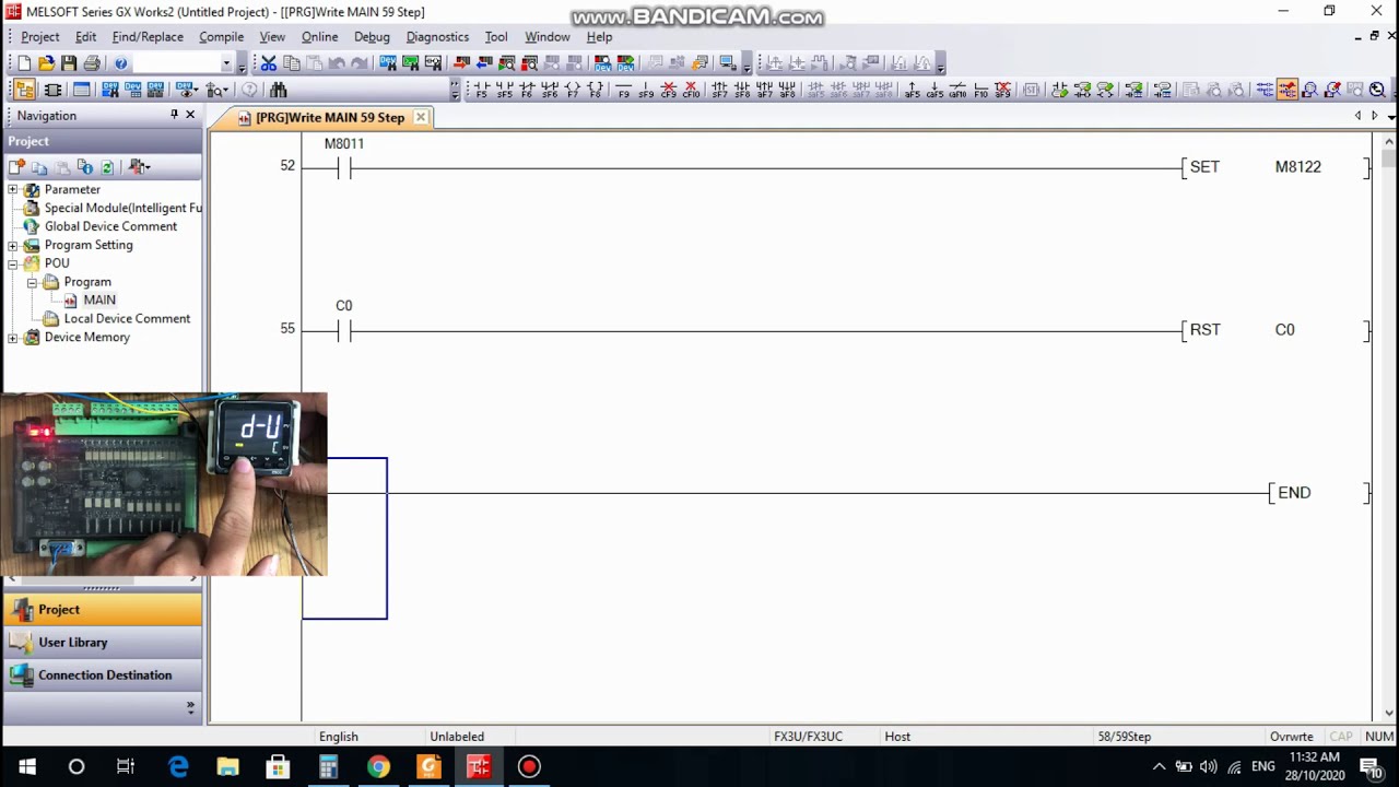 FX3U Board | Kết nối với đồng hồ OMRON E5CC bằng Modbus RTU trên board FX3U-24MT - YouTube