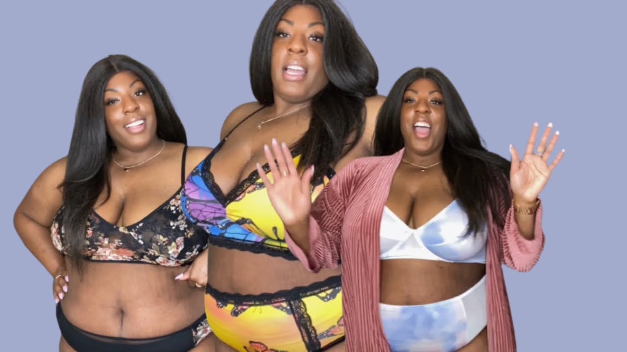 Shein Plus Size Lingerie Robes Try On Haul 3x 4x Bra And Panty Sets