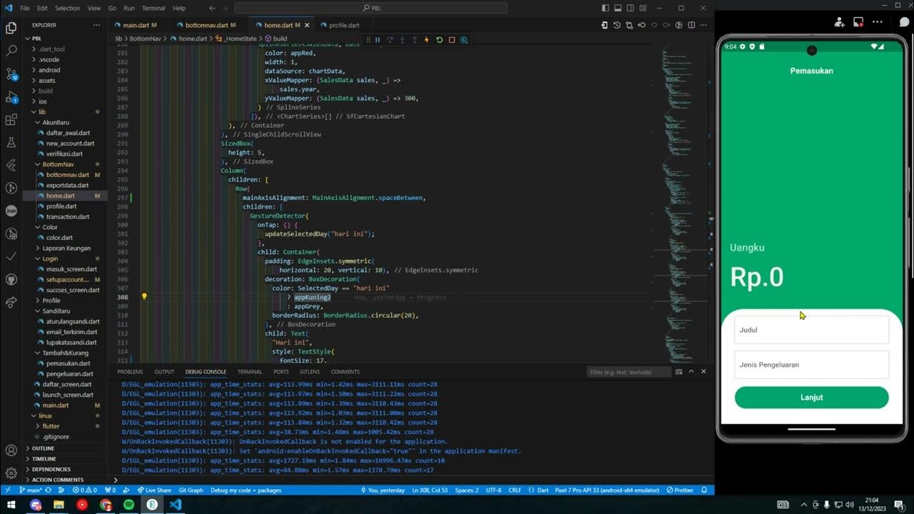 Video Report Progress || Pemrograman Perangkat Bergerak (Aplikasi Keuangan Mobil : Uangku) - YouTube