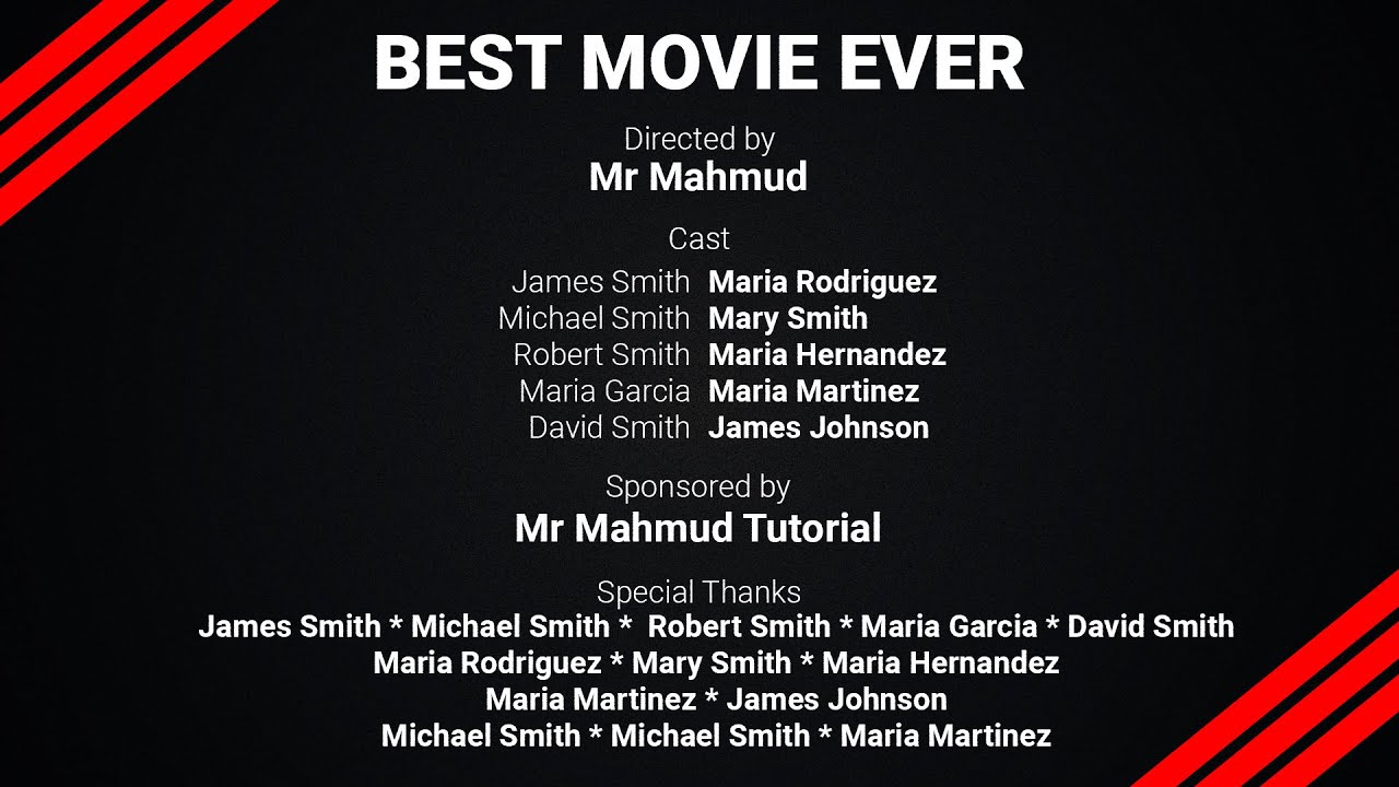 Create Smooth And Professional Rolling END CREDITS In Wondershare ...