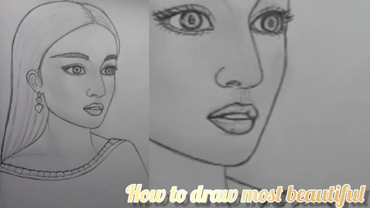 How to draw most beautiful girl #howtodraw #girl #mostbeautiful #art # ...
