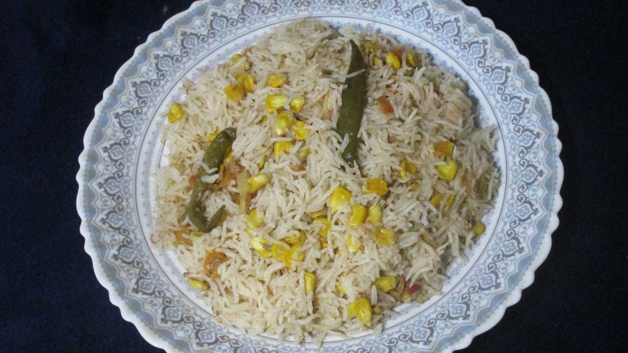 Corn Coconut Milk Rice/ Dinner Recipes / Corn Recipes / Yellow Rice ...