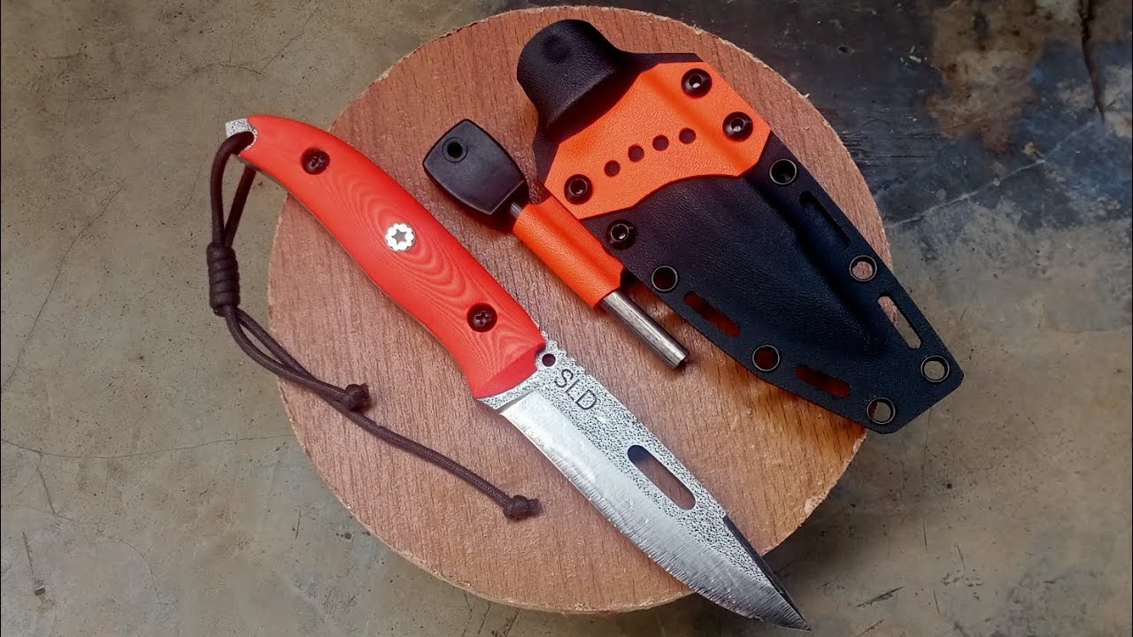pisau bushcraft super keren d2 sld Hitachi - YouTube