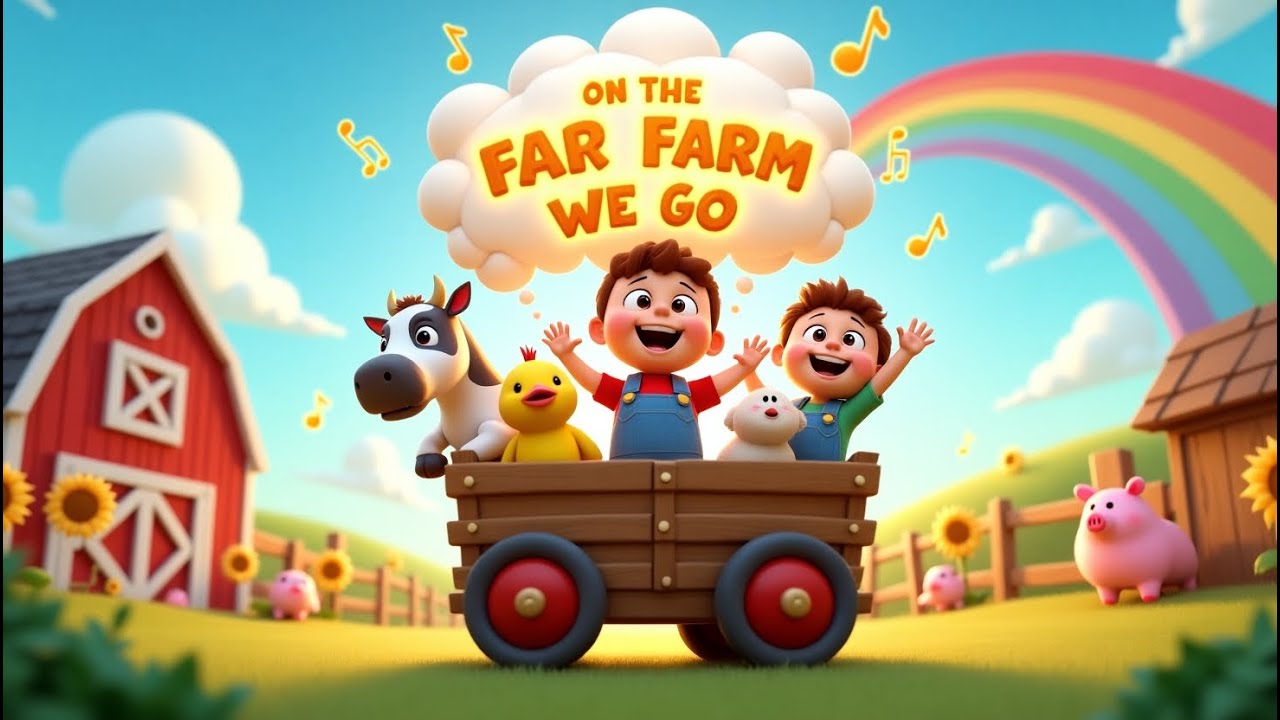 ON THE FARM WE GO | Nursery Kid's Poem | Video #kids #viralvideo # ...