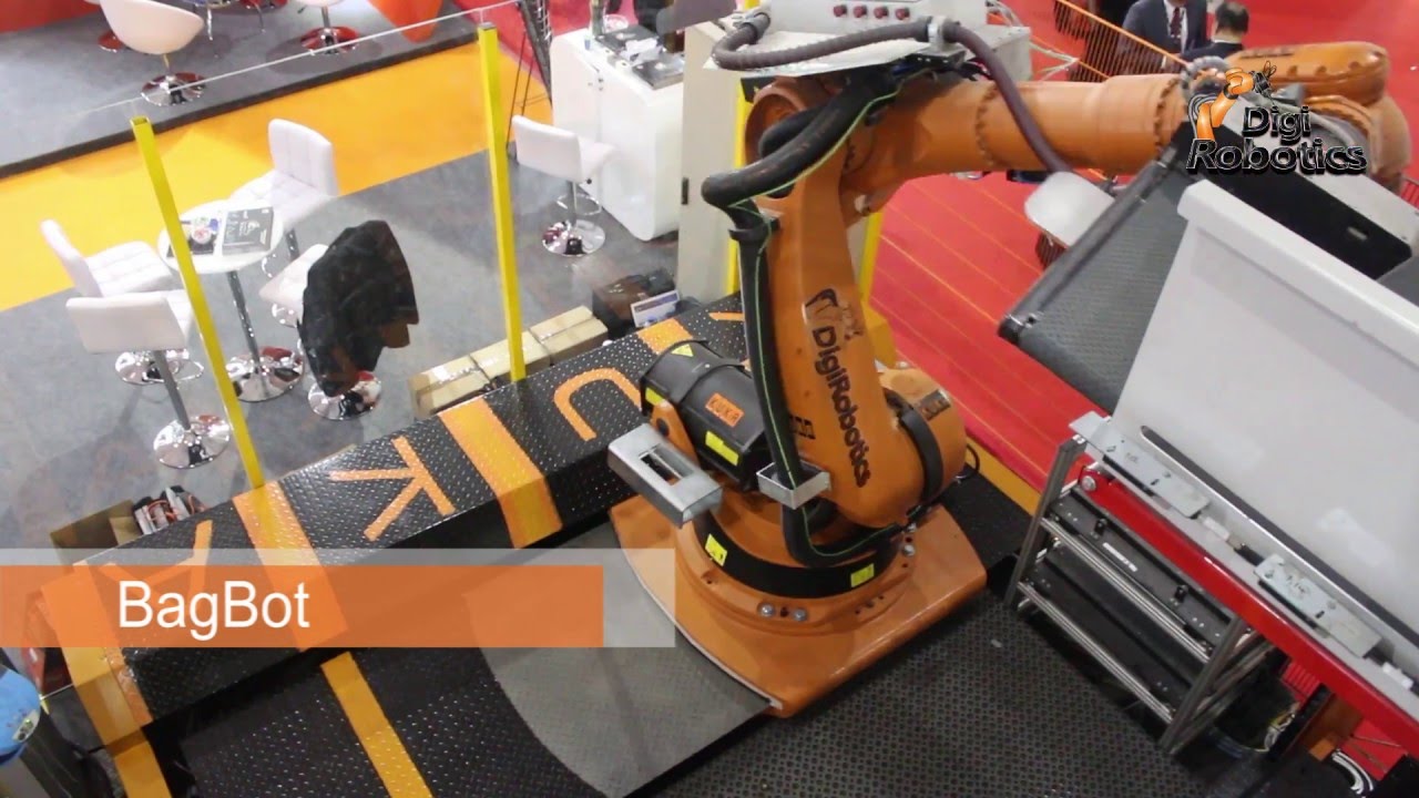 #DGWorld #BagBot - The Robotic Airport Baggage Loading System from Digi ...