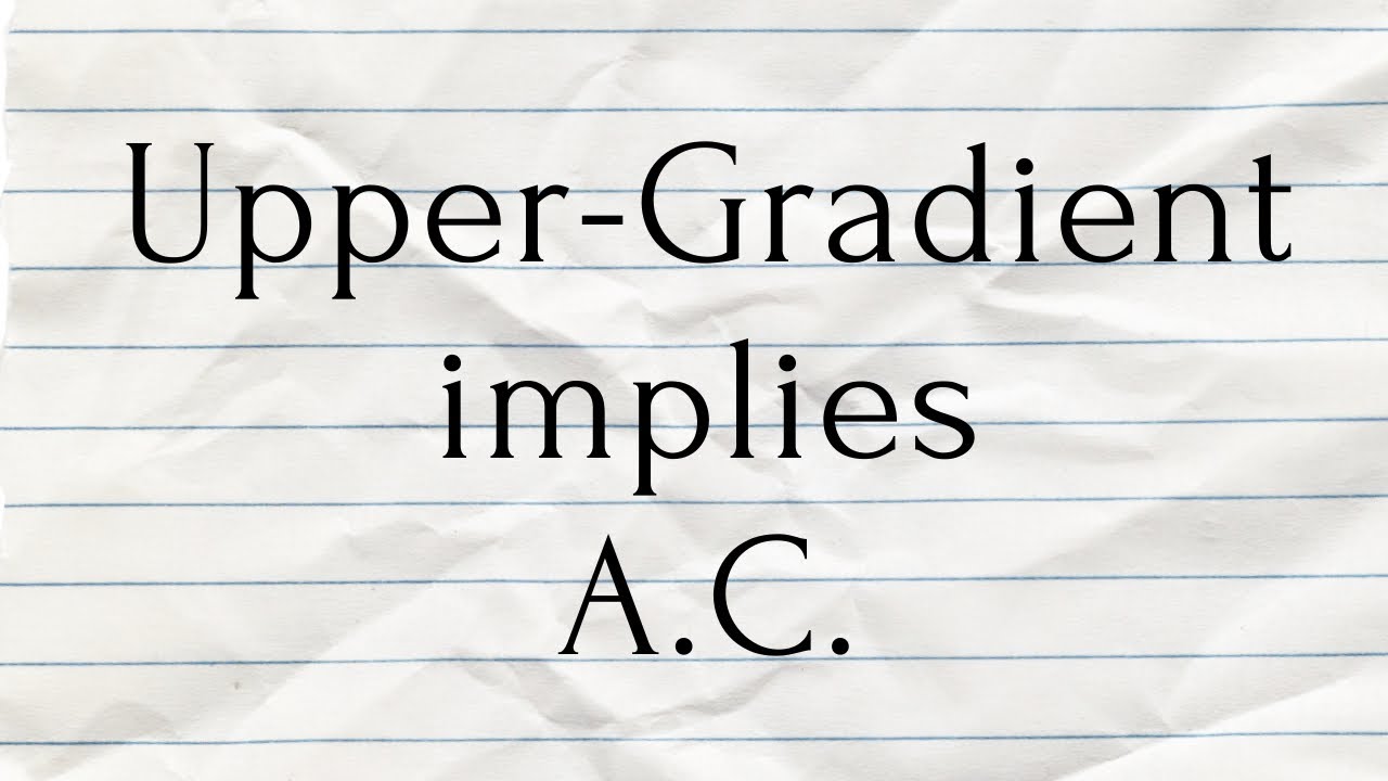 Integrable Upper Gradient implies Absolute Continuity — Lecture 8 - YouTube