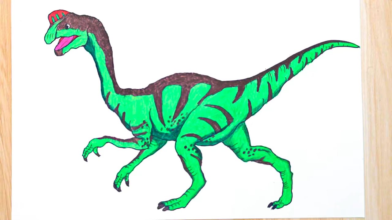 How To Draw Jurassic World Oviraptor/怎样绘画侏罗纪世界偷蛋龙 - YouTube