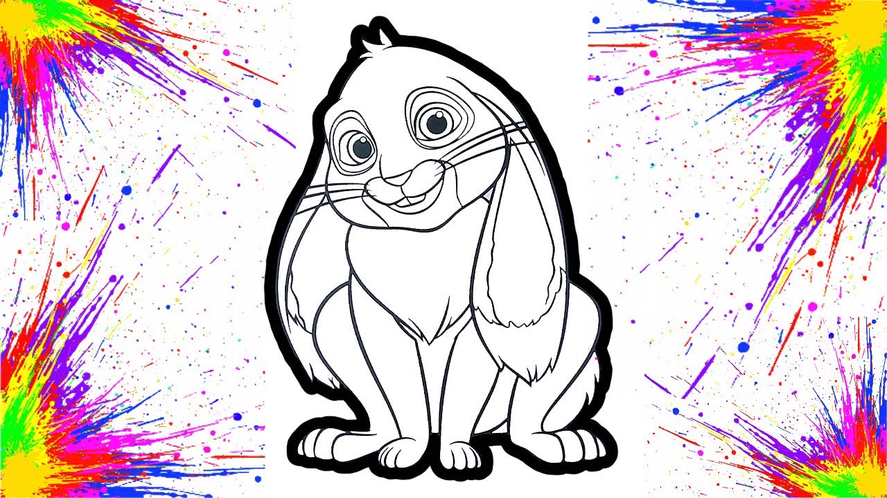 How to draw and color rabbit🌺 drawing for children 🌺 - YouTube