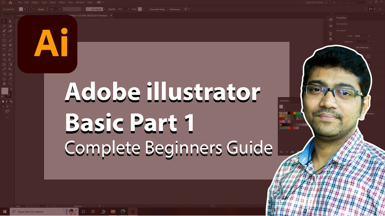 Adobe illustrator basic Tutorial in Bengali part- 1 - pixmentor - YouTube