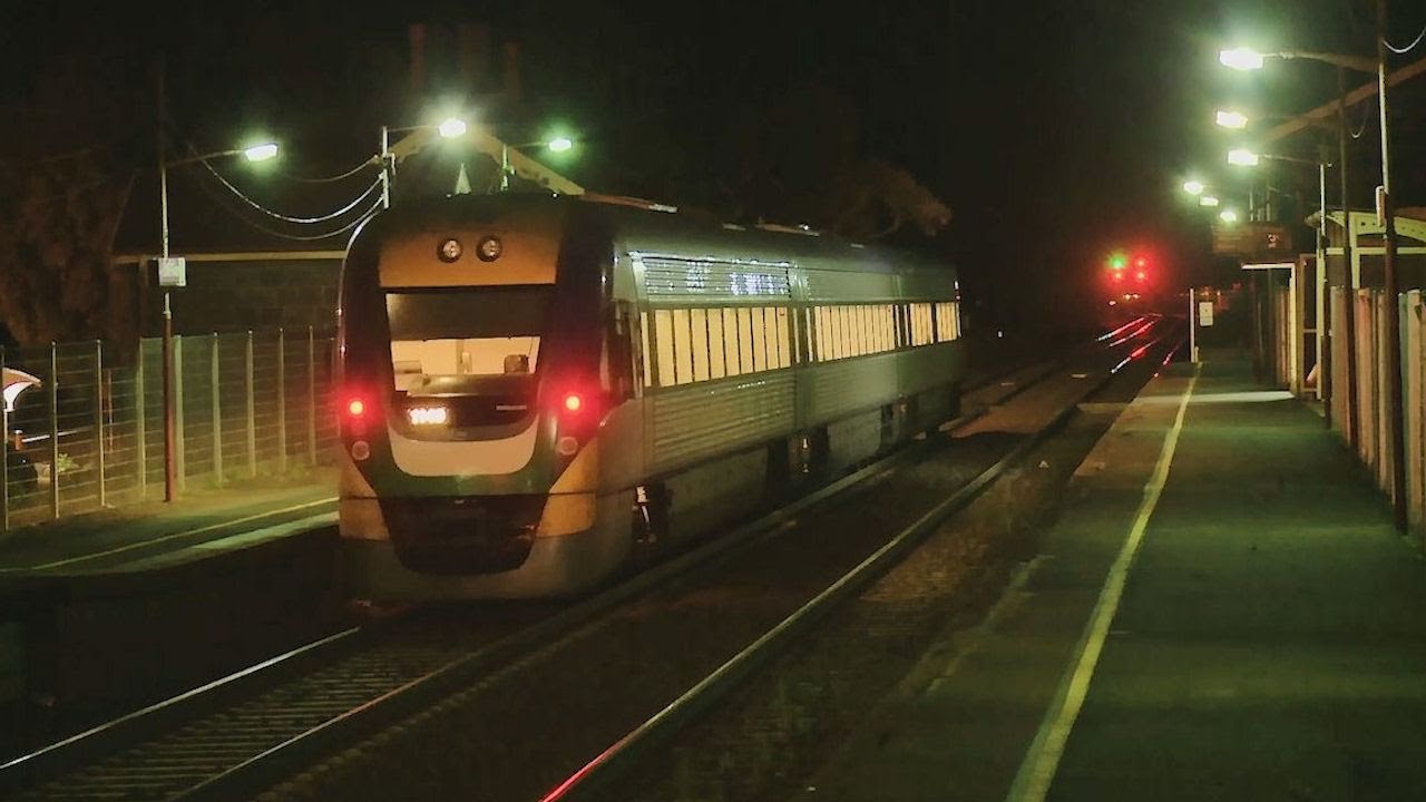 Vline Vlocity Passenger Trains At Night / Little River Station (6/1 ...