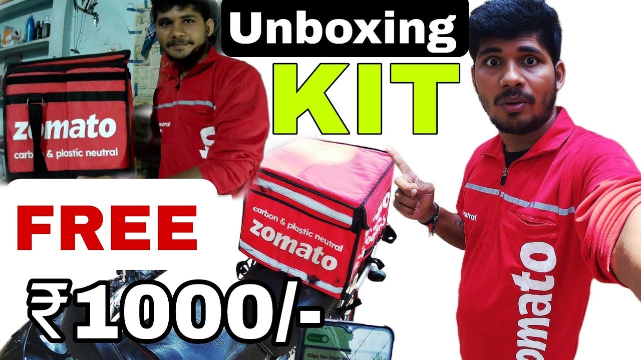 Zomato Kit UNBOXING VIDEO 😄 Finally Zomato Bag & T-shirt आ गया ...