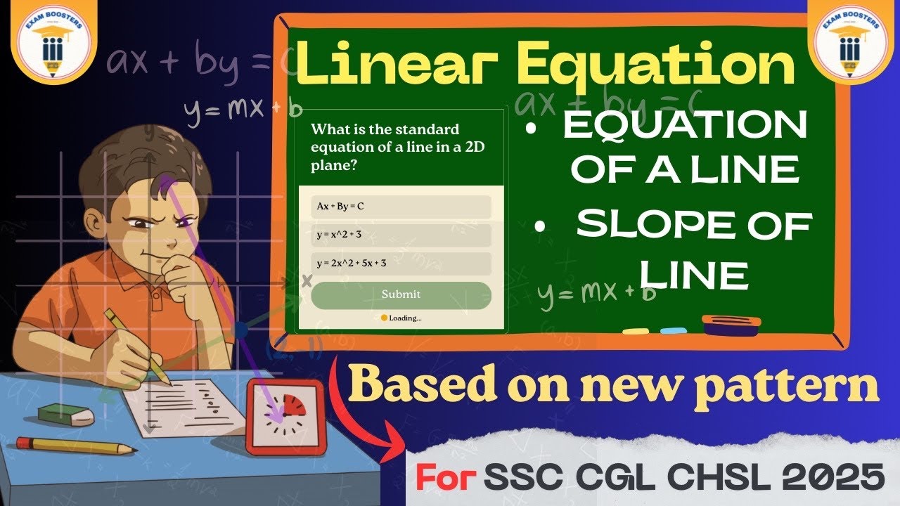 Line Equations SSC CGL | Point-Slope Form | Slope-Intercept Form | Exam ...