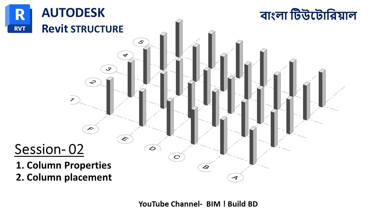 Column Placement in Revit Structure- রেভিট দিয়ে কিভাবে কলাম বসানো যায় ...