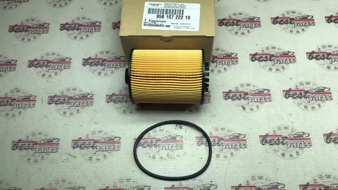 95810722210 Фильтр масляный Porsche Cayenne 958 - YouTube