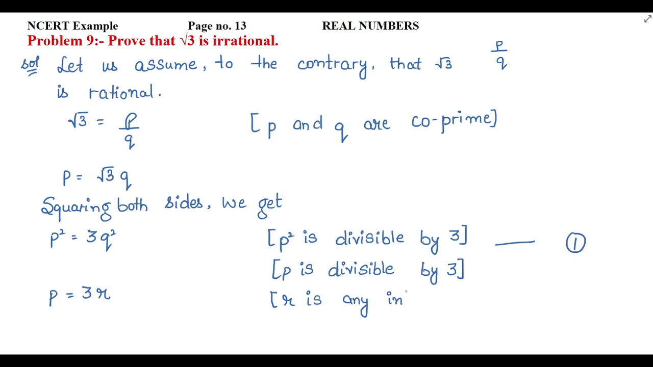 Prove that √3 is irrational. - YouTube