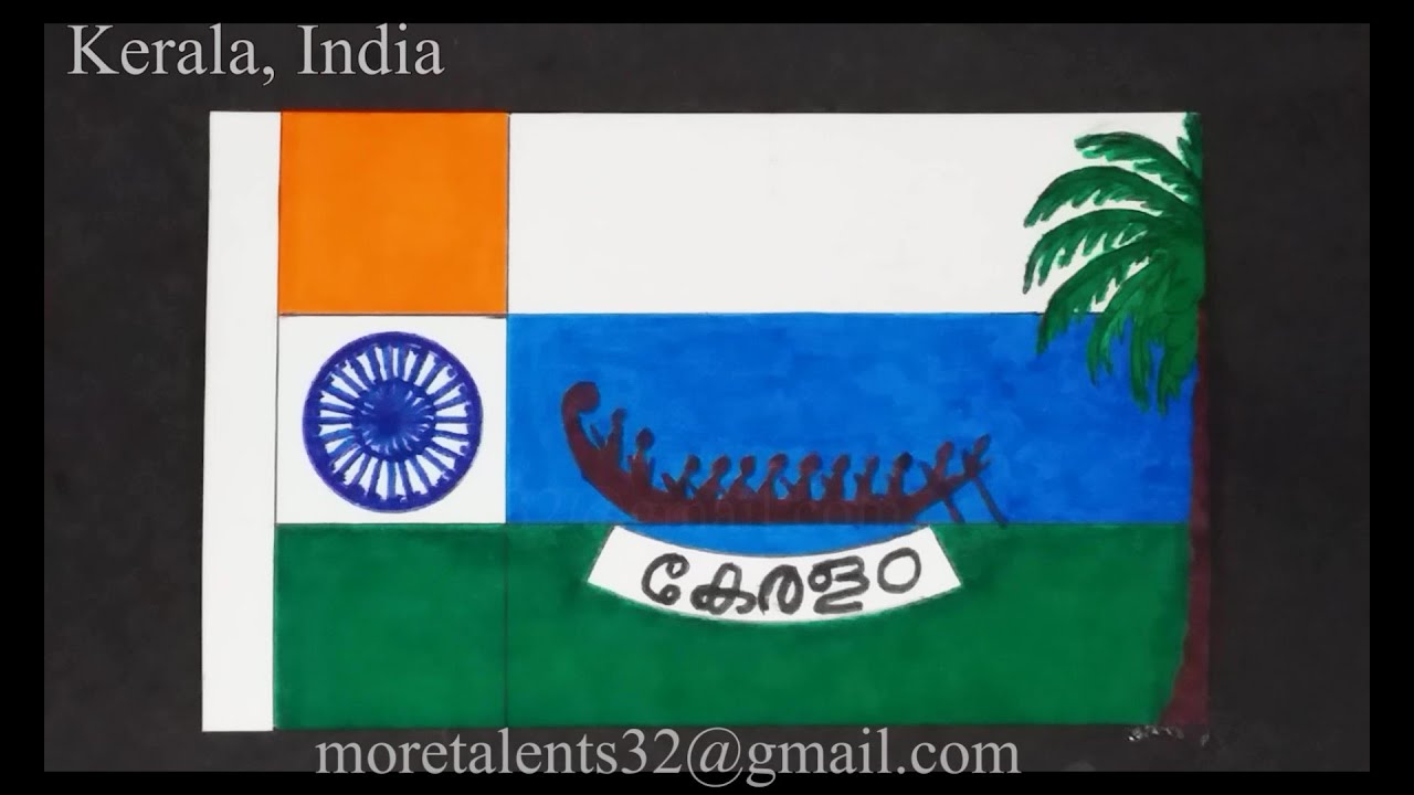 * Flag of Kerala, India and Symbolism കേരളത്തിന്റെ പതാക, ഇന്ത്യ ഒപ്പം ...