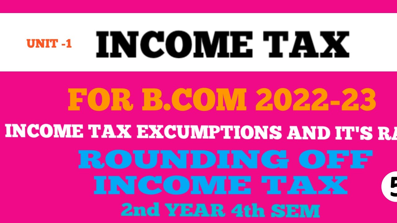 income tax limits and excumption || types of incomes || income-tax ...