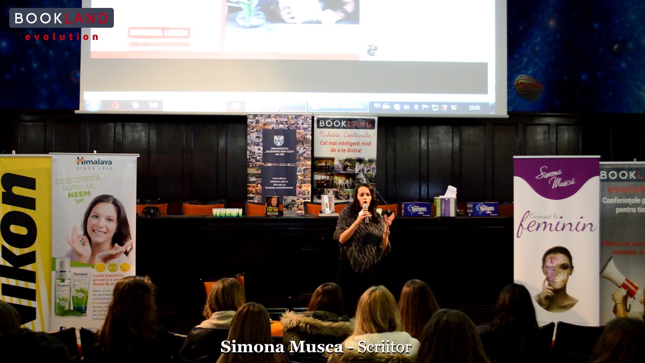 Simona Musca la BookLand Evolution Iasi - 2017 - YouTube
