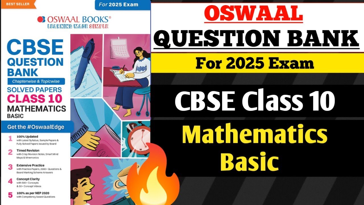 Oswaal Question Bank Class 10 Mathematics Basic for 2025 Exam | Oswaal Question Bank Review 2025 ...