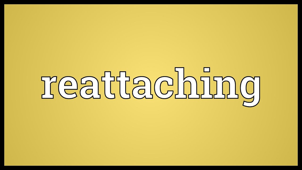 Reattaching Meaning - YouTube