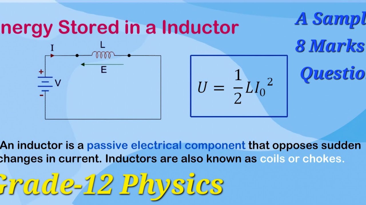 Energy Stored in an Inductor | Electromagnetic Induction | A Sample 8 ...