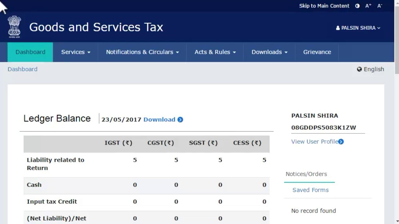 GST Return Challan Generation and download - YouTube