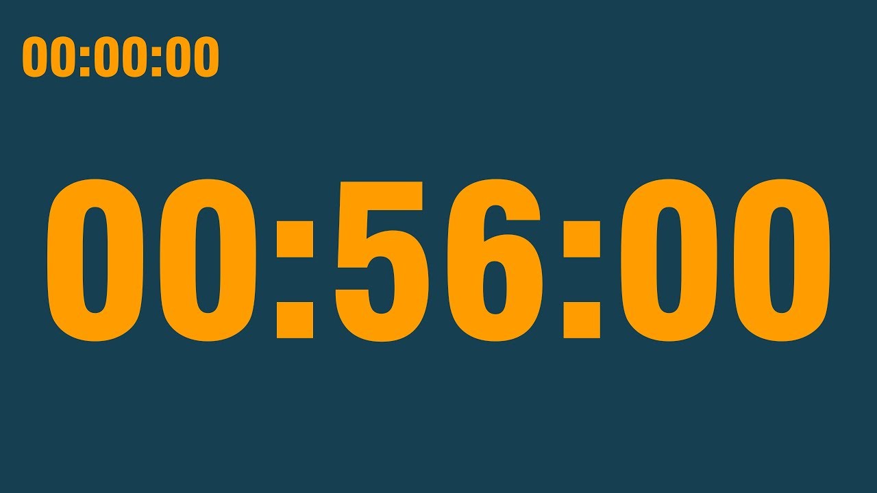 56 minute timer (with end alarm, time elapsed and progress bar) - YouTube