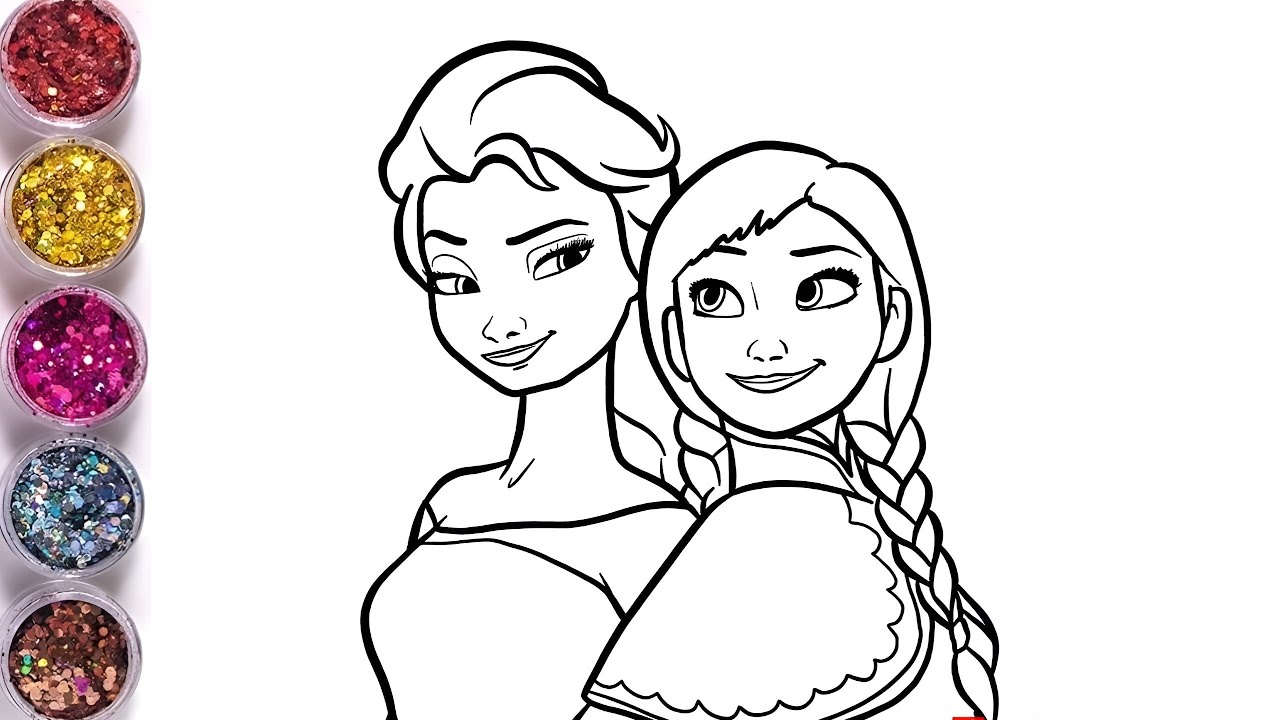 Drawing & Coloring Alsa and Anna Frozen for Kids & Toddlers 🖌️🌈 ️⛄👸||# ...