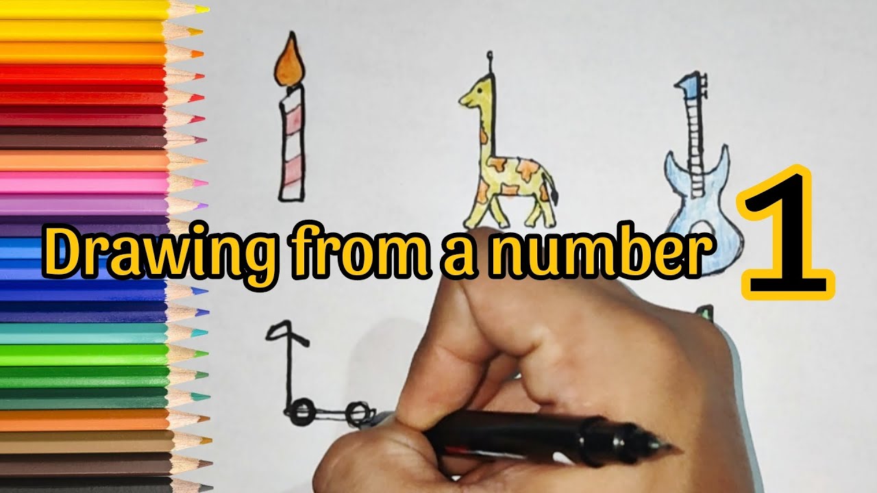 HOW TO DRAW PICTURES USING NUMBERS 1 | NUMBER DRAWING EASY FOR BEGINNERS - YouTube