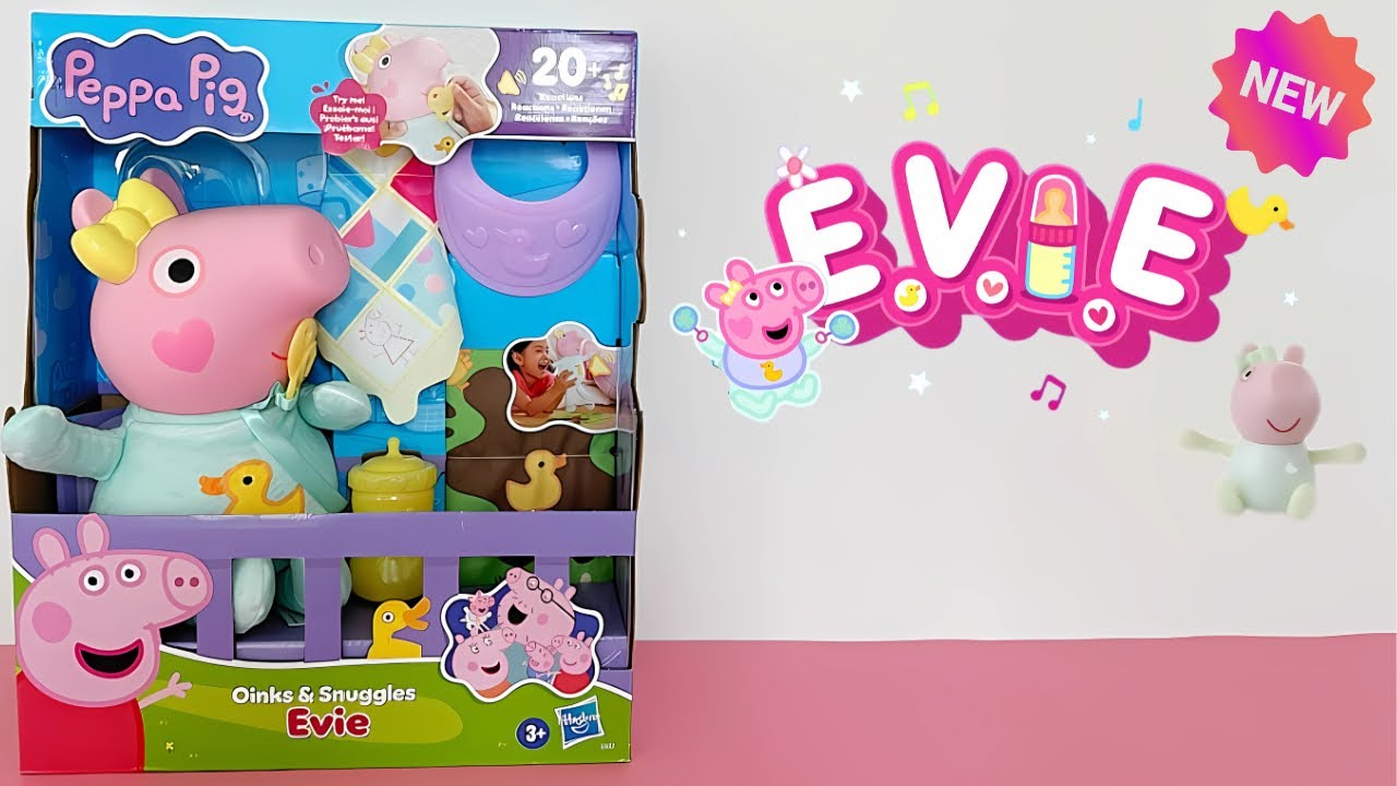 NEW Peppa Pig Baby Sister Evie Doll | ASMR Toy Unboxing - YouTube
