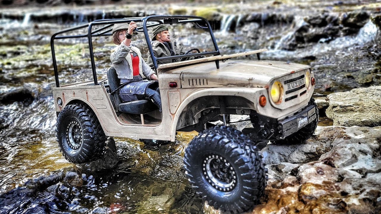FMS SUZUKI JIMNY 1/6 scale river adventure - YouTube