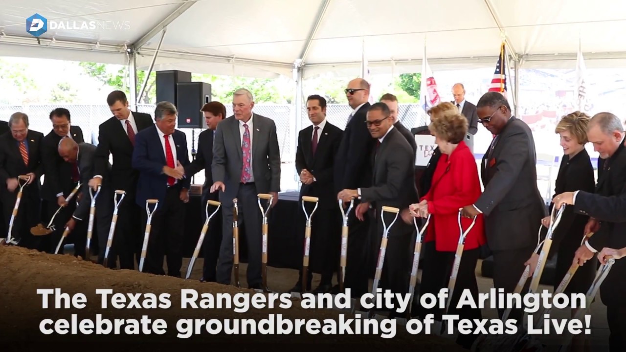 The Texas Rangers and the city of Arlington celebrate groundbreaking of ...