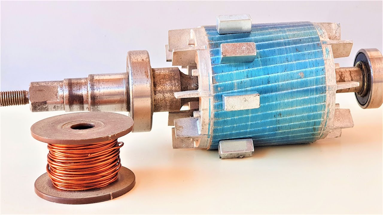 GENERADOR ELECTRICO CASERO básico y experimental pruebas y mediciones ...