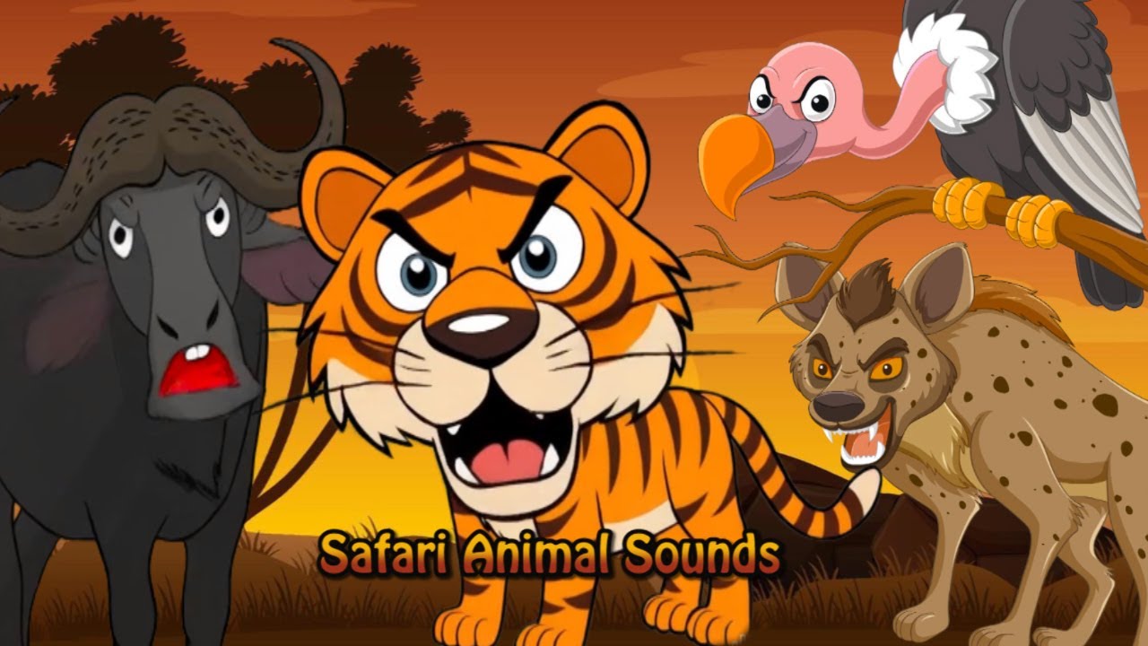 Safari Animal Sounds Song For Kids | Wild Animal Names And Sounds For ...