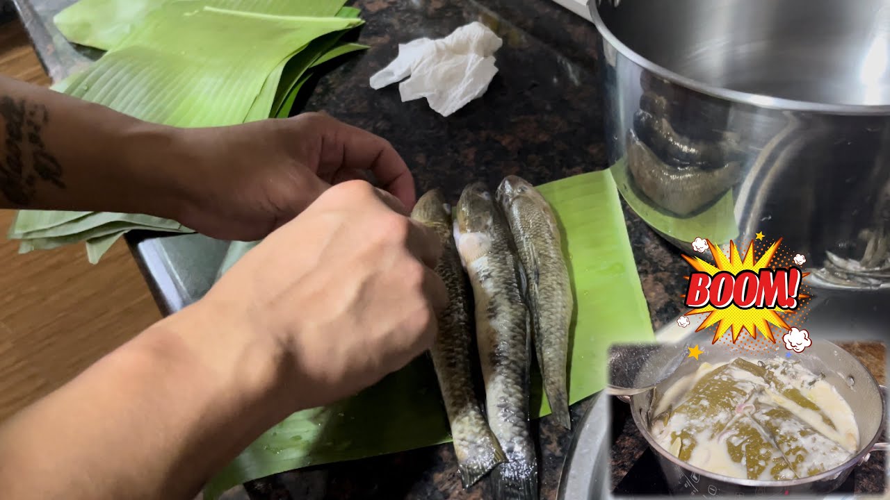 Cooking ginataang biya fresh water fish - YouTube