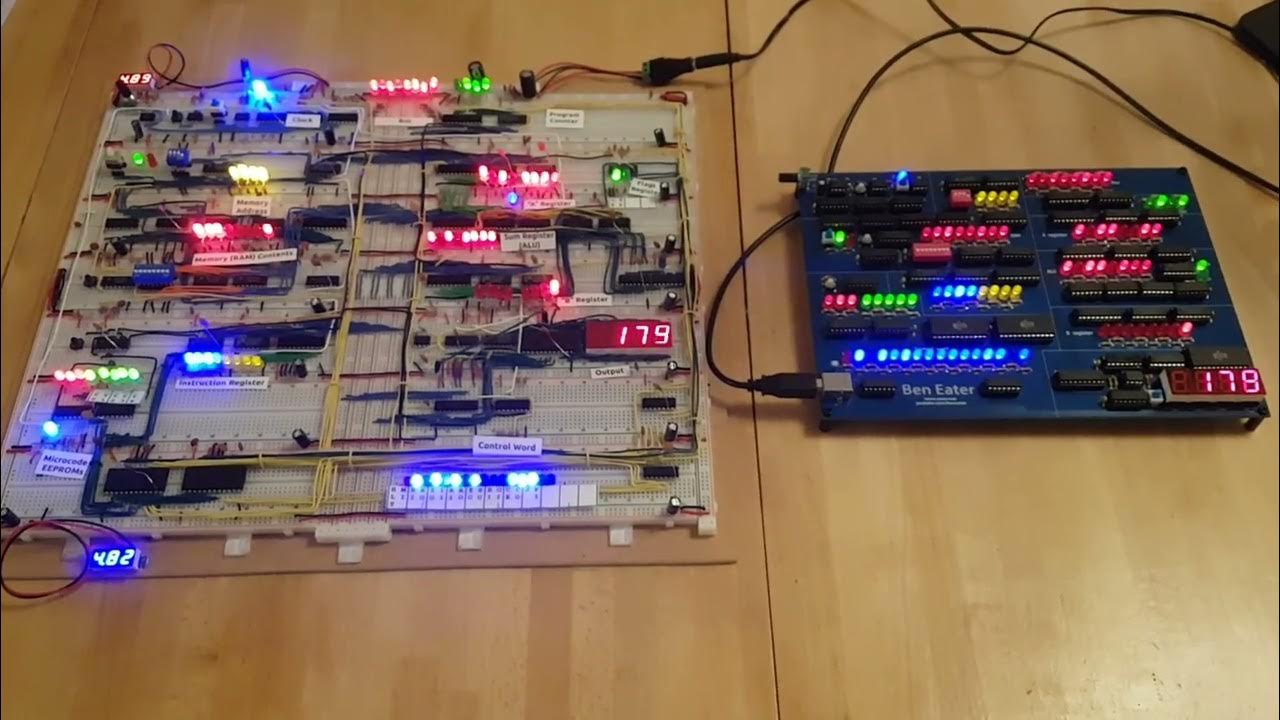 Ben Eater 8-bit breadboard and PCB computers racing each other! - YouTube