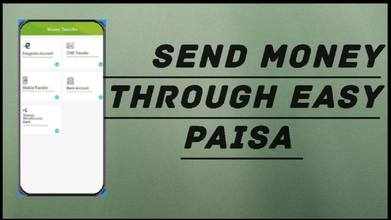 How to send money from easypaisa to easypaisa/ easypaisa sy easypaisa ...