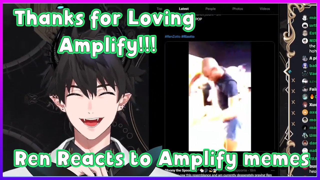 Ren Reacts to Amplify memes on #rizotto [NIJISANJI CLIPPING🌈] - YouTube