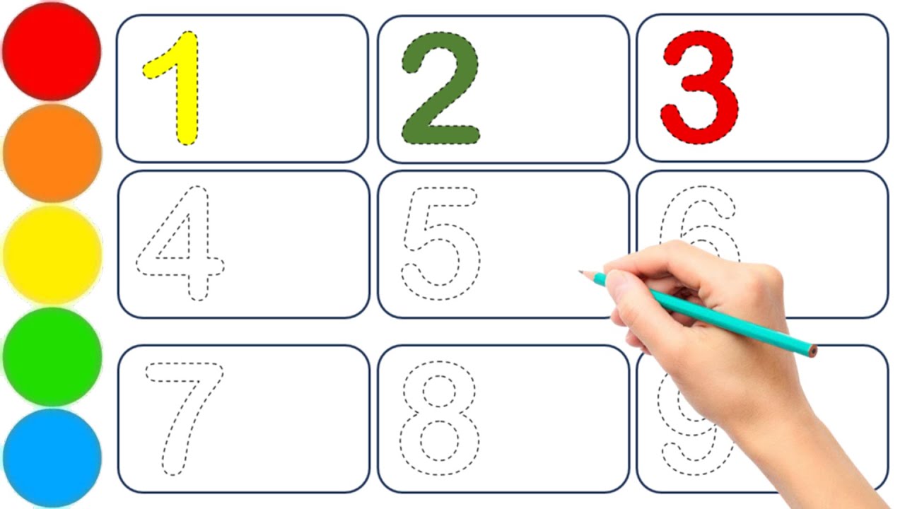 Learn Numbers | Write Numbers | 1-8 | 123 Numbers Counting | 123 ...