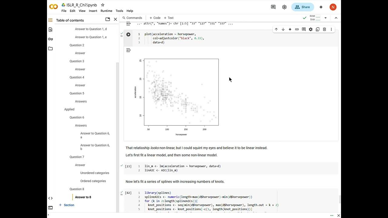 Intro to Statistical Learning (2nd Ed), Solution to Problem 7.8A - YouTube