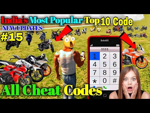 India's Most Popular Top 10 Codes In indian bikes driving 3D #15 - YouTube