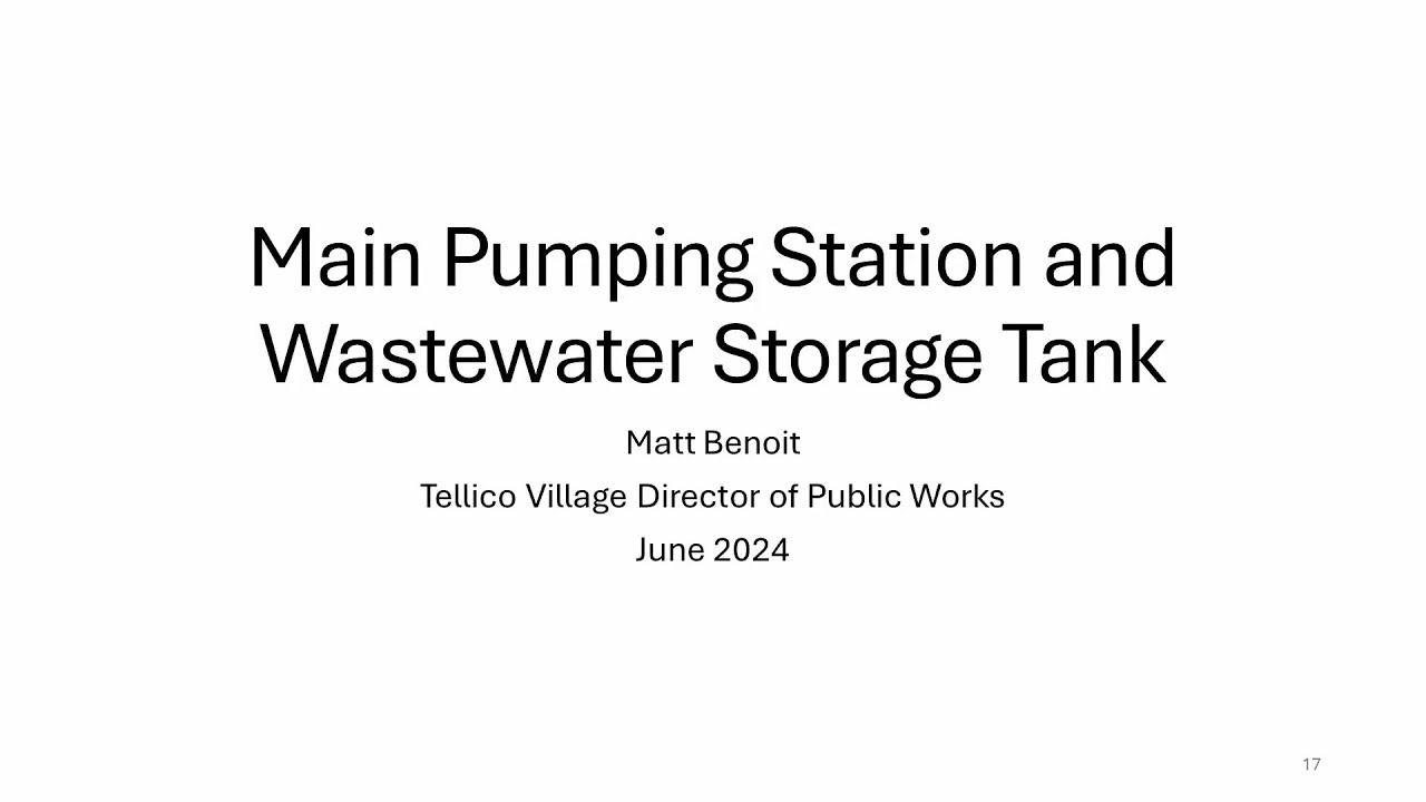 Infrastructure Project #2: Main Pumping Station and Wastewater Storage ...
