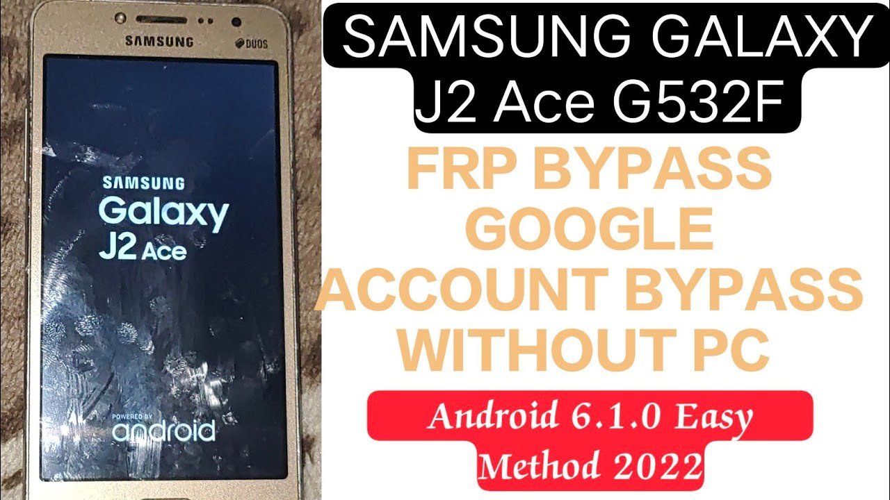 Samsung G532F FRP Bypass | Without PC New Method | samsung j2 ace frp ...
