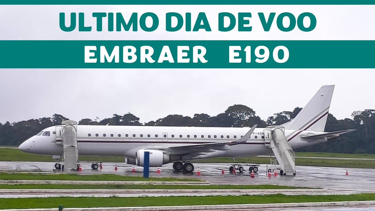 Último dia de voo do Embraer E190 PP-ADV na frota Aerovale - YouTube