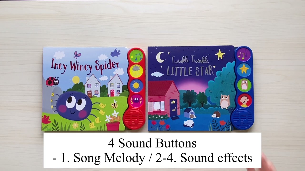 Children Nursery Rhyme Sound Books - Twinkle Little Star / Incy Wincy ...