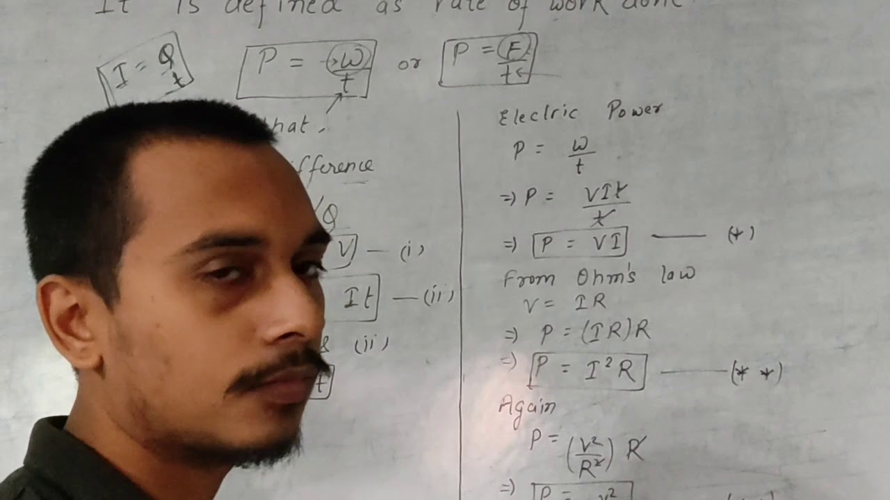 Electric Power ( Relationship between P, V, I and R - YouTube