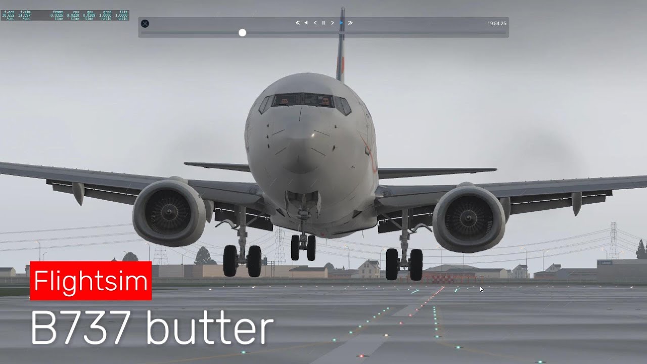 Zibo 737 butter landing | AVIATION SIM | x-plane landing - YouTube