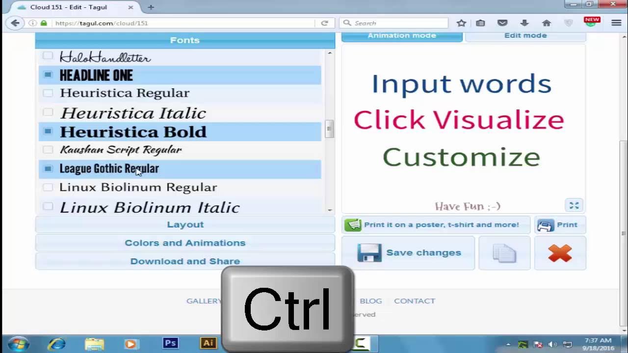 How To Make Free Wordcloud In Any Shape - YouTube