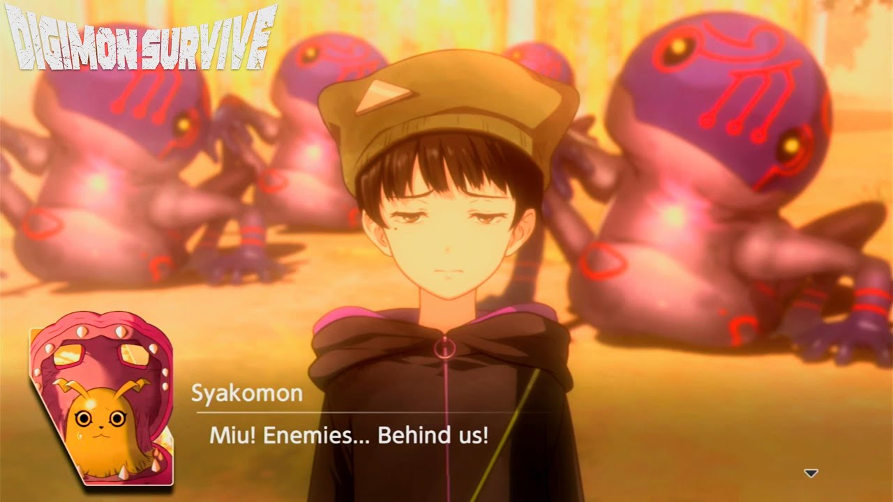 Digimon Survive - Kaito & Miu surrounded by Kenzoku & Assists by agumon ...
